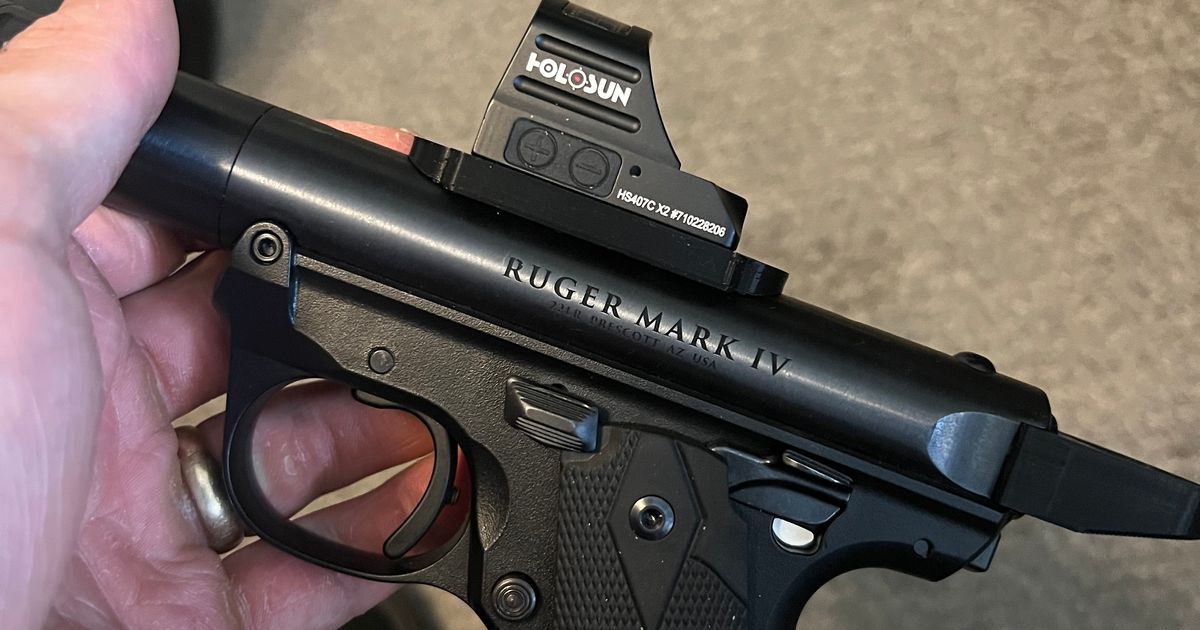 Ruger MK IV SSH Optic Plate by 3DGearSupply | Download free STL model ...