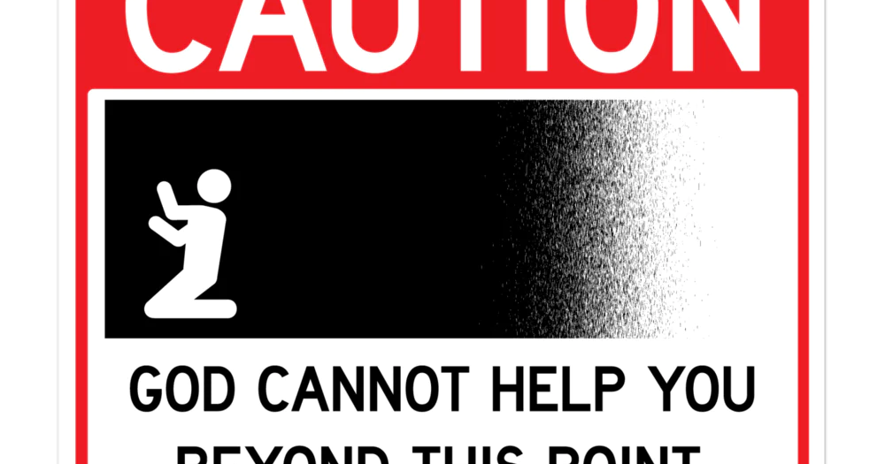 God Cannot Help You Sign by toasterD00M | Download free STL model ...