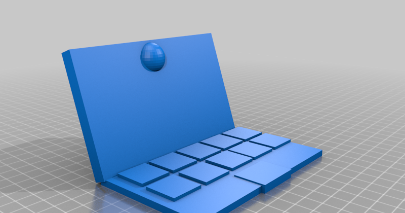 Computer with camera and tilted screen by elc makes | Download free STL ...