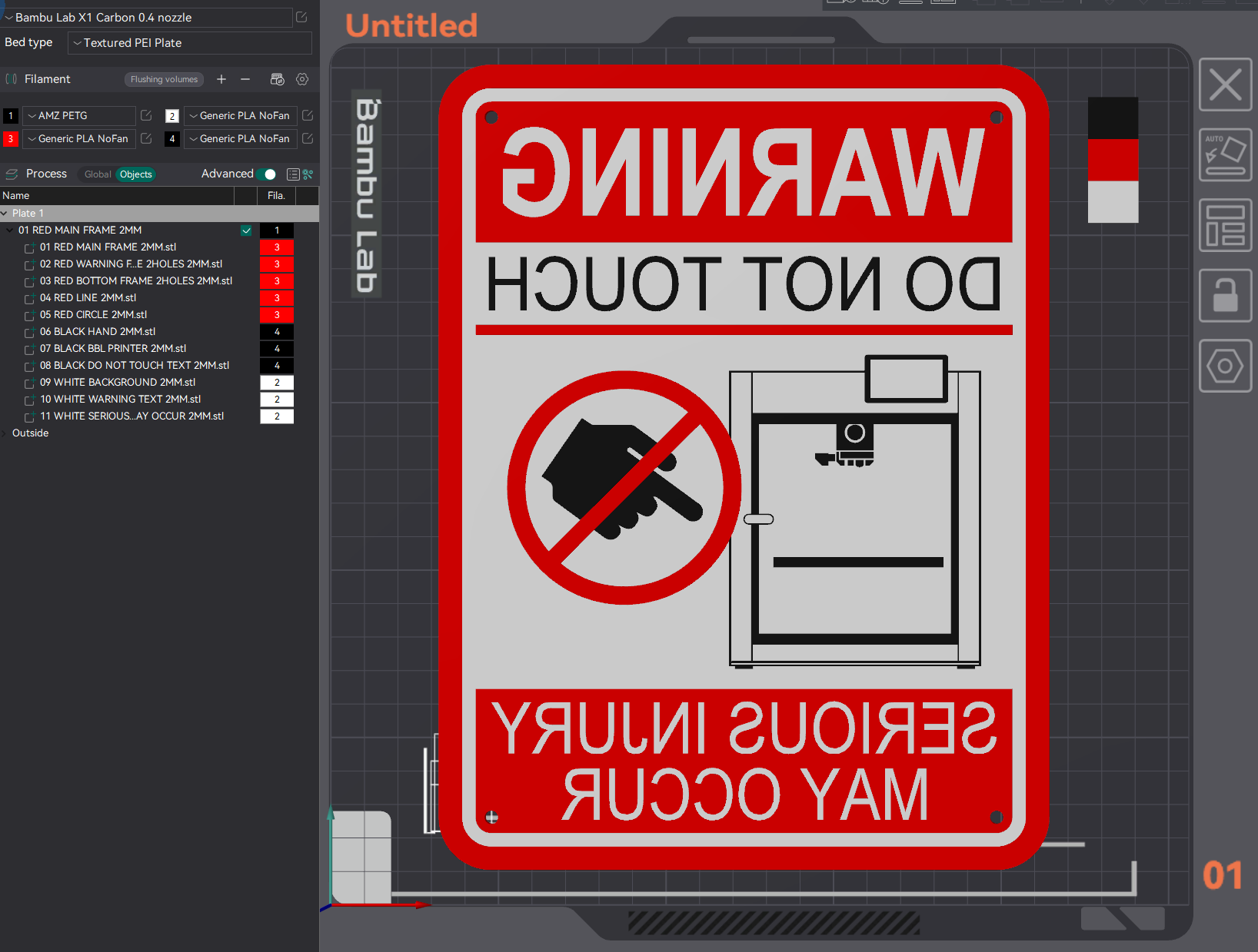 DO NOT TOUCH MY BAMBU by JR | Download free STL model | Printables.com