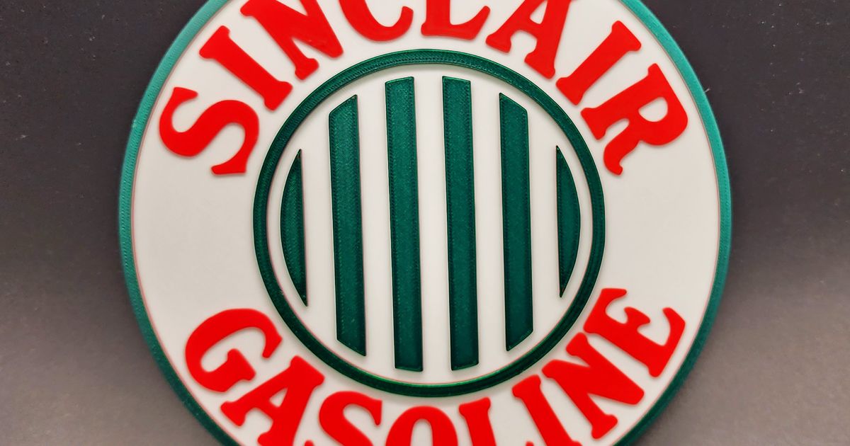 Vintage Sinclair Gasoline Sign 3 Colors by Triple G Workshop | Download ...