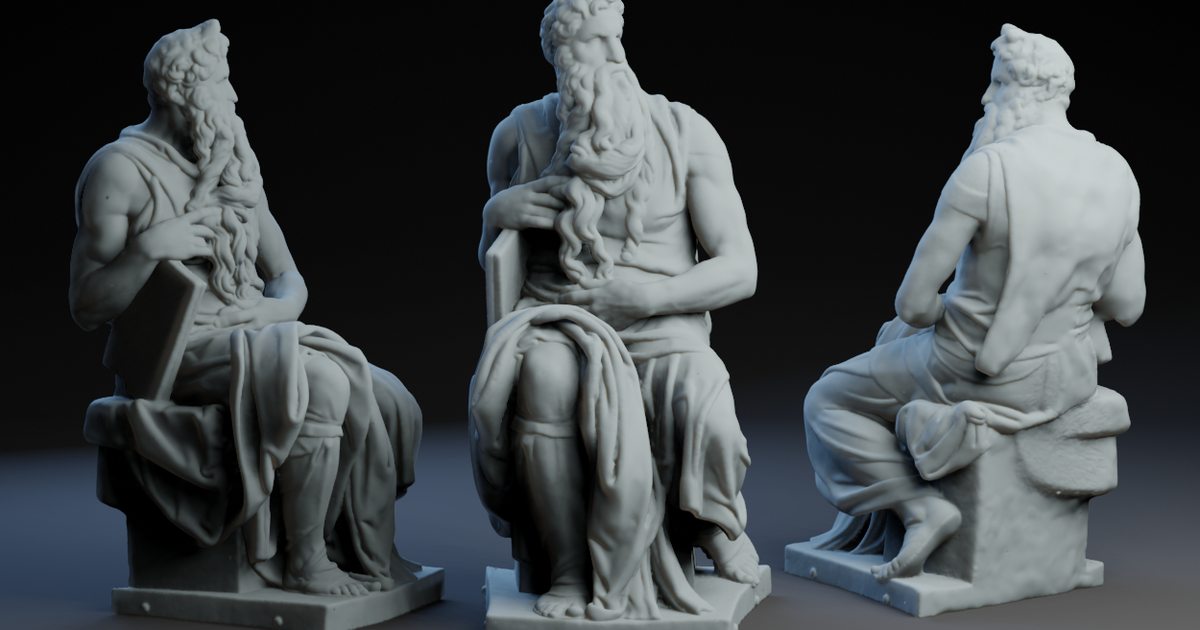 Moses by Michelangelo by Peter Farell | Download free STL model ...
