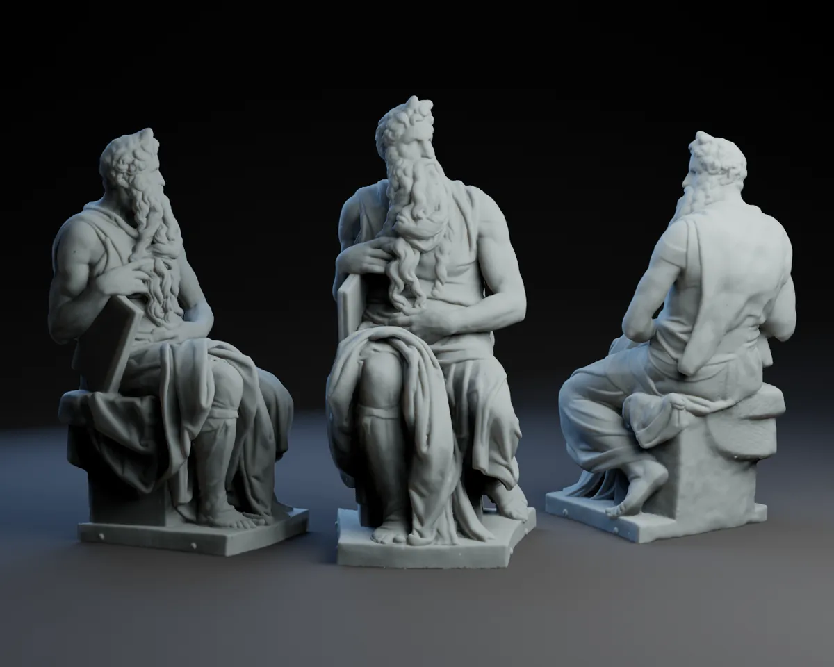 Moses by Michelangelo by Peter Farell | Download free STL model ...