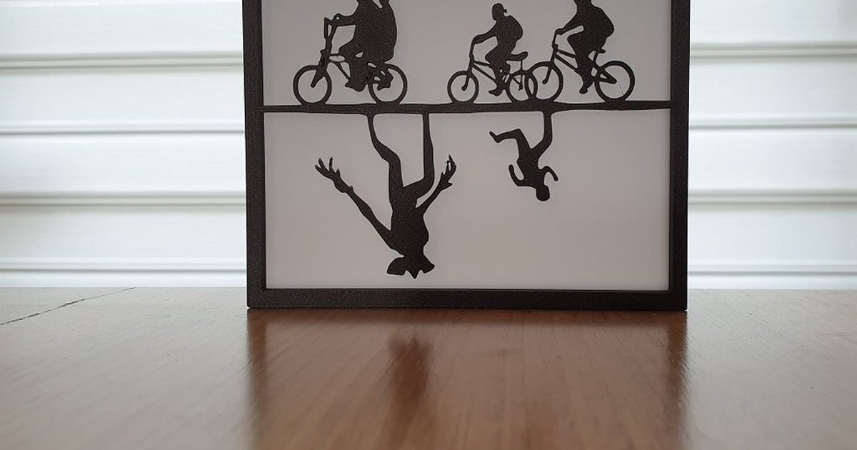Stranger Things Silhouette Art by 3DPrintBunny | Download free STL ...