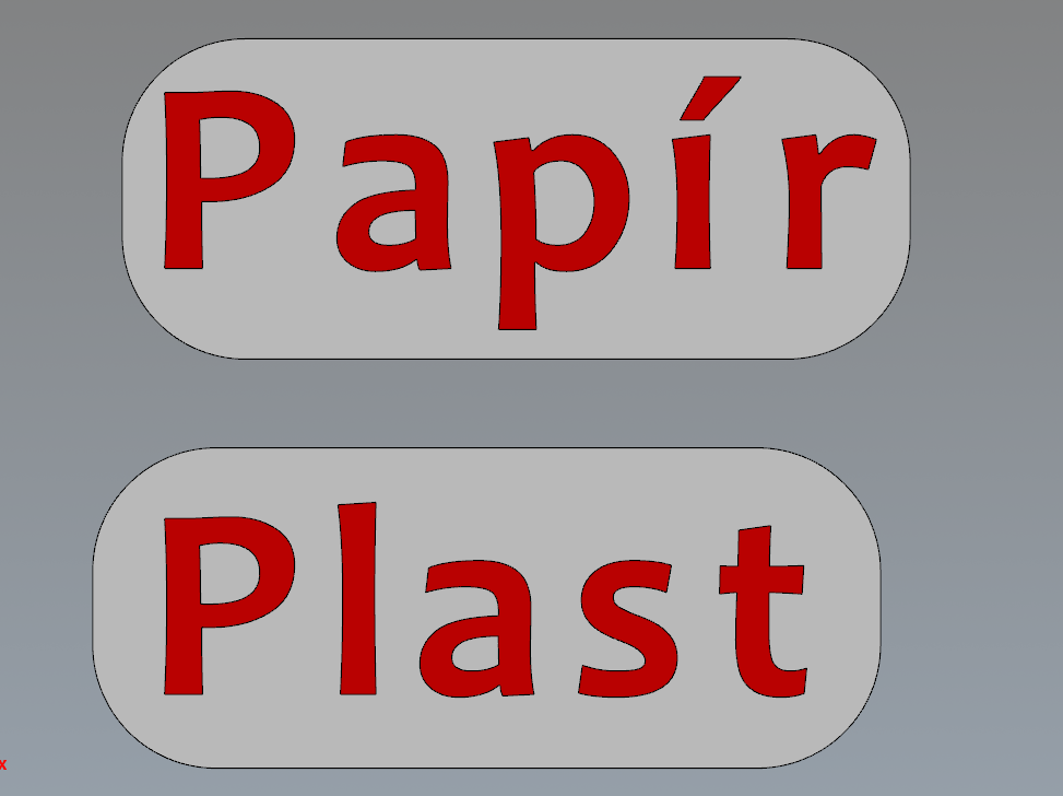 Nápisy Papír a Plast by Honza | Download free STL model | Printables.com