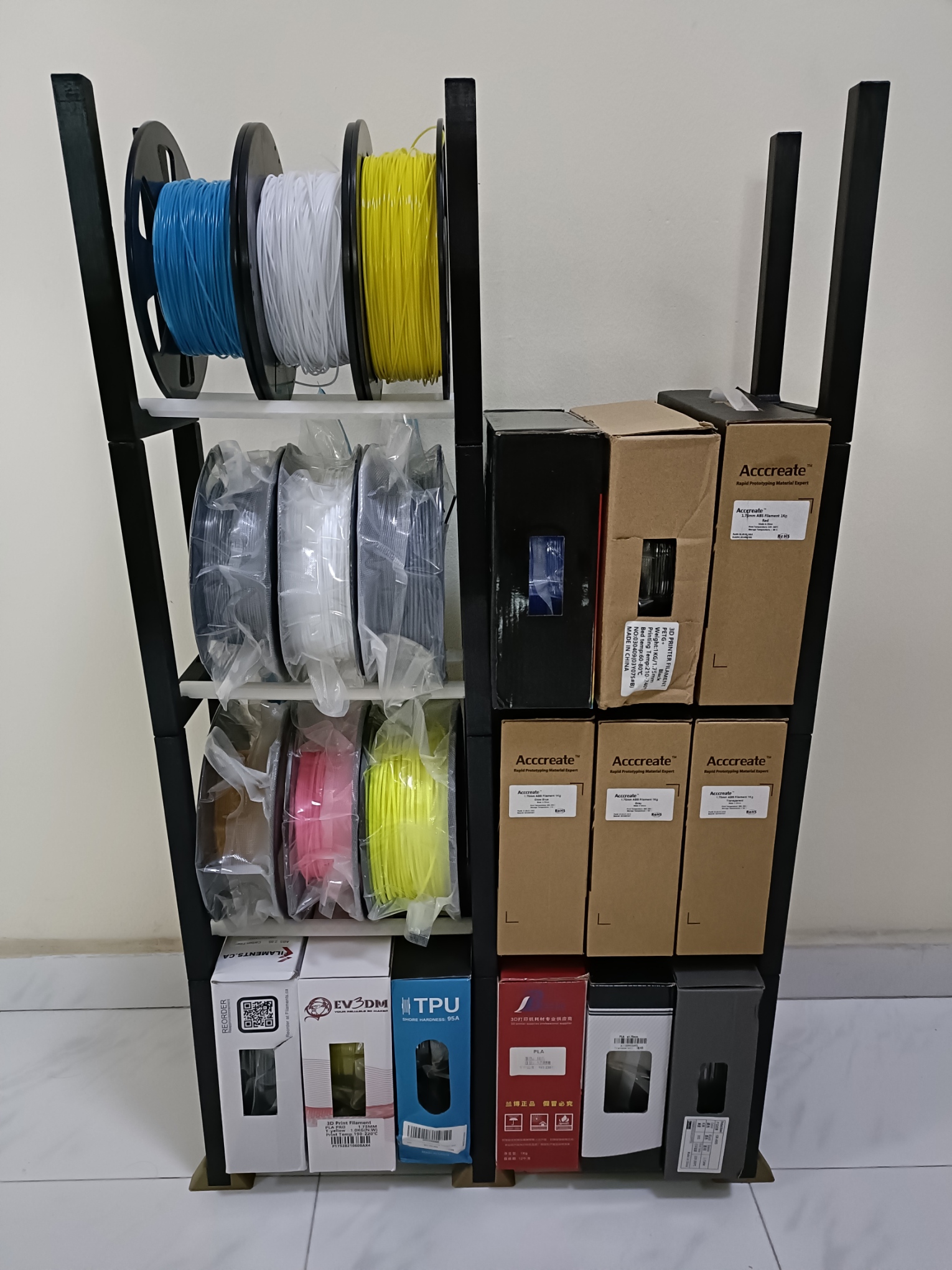 Modular Spool Rack -Remixed! with feet for better stability by Zer0s ...