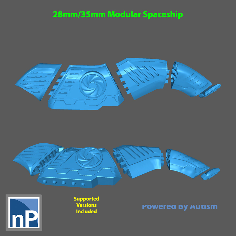 Modular Spaceship for Tabletop Wargames by np-dev | Download free STL ...