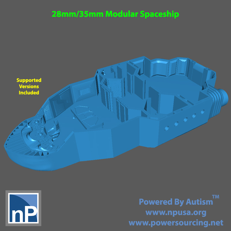 Modular Spaceship for Tabletop Wargames by np-dev | Download free STL ...