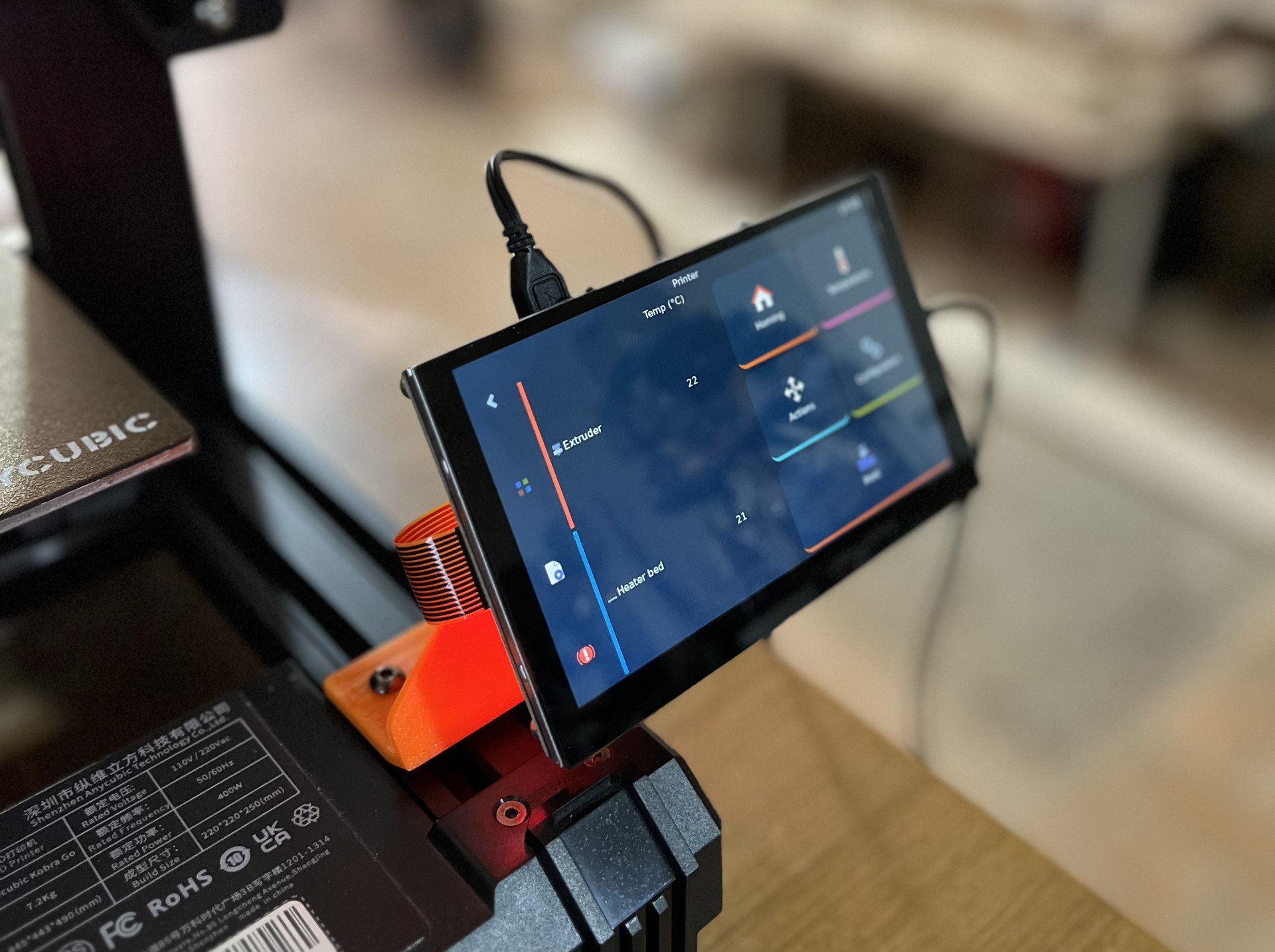 PiTFT50 Screen Mount for Anycubic Kobra Go by ha33ris | Download free ...