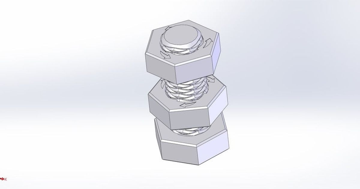 Double Threaded Screw by Breadbin | Download free STL model ...
