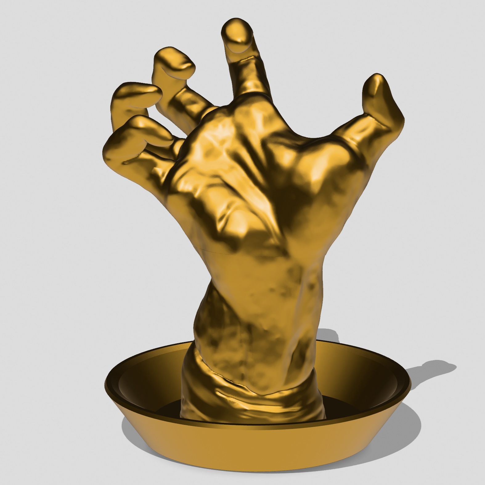 Rodin's Mighty Hand Ring Holder by Michael | Download free STL model ...