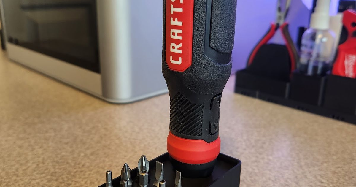 Craftsman 4-Volt Max 1/4-in Cordless Screwdriver Gridfinity Holder Bin ... Craftsman 4-Volt Max 1/4-in Cordless Screwdriver Gridfinity Holder Bin ...