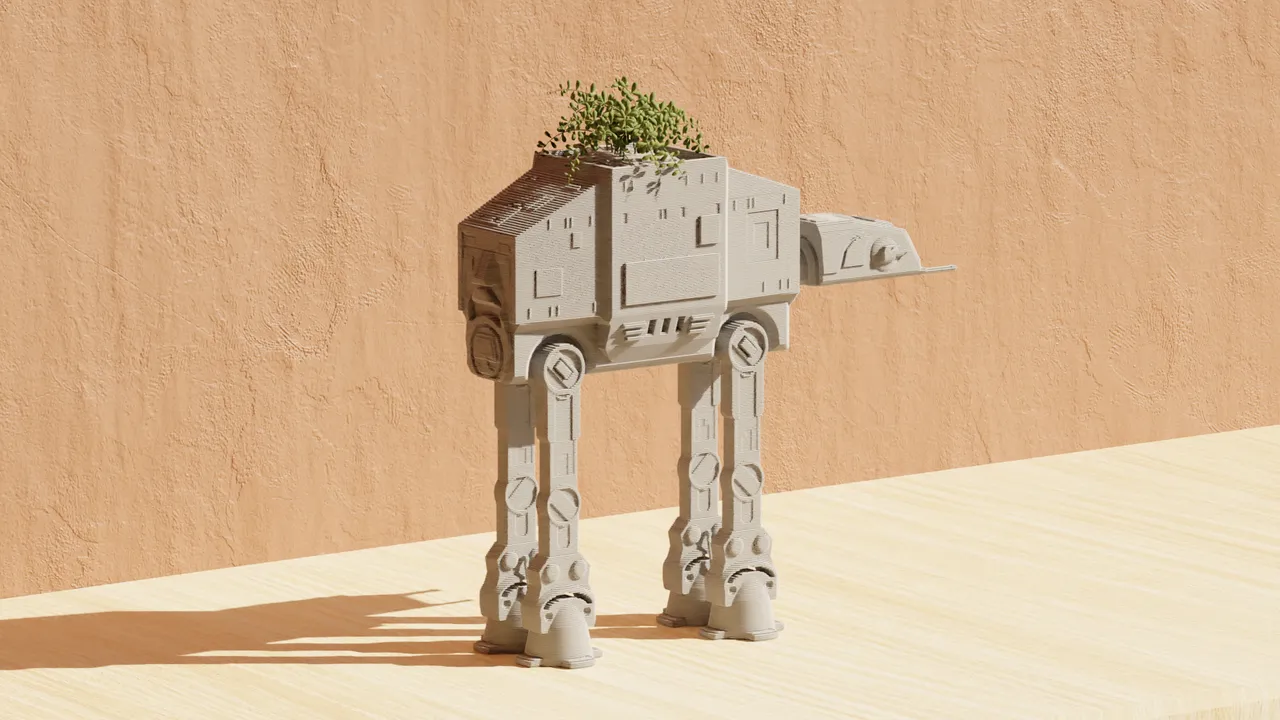 AT-AT - Star Wars Planter by CalebTimoteo | Download free STL model ...