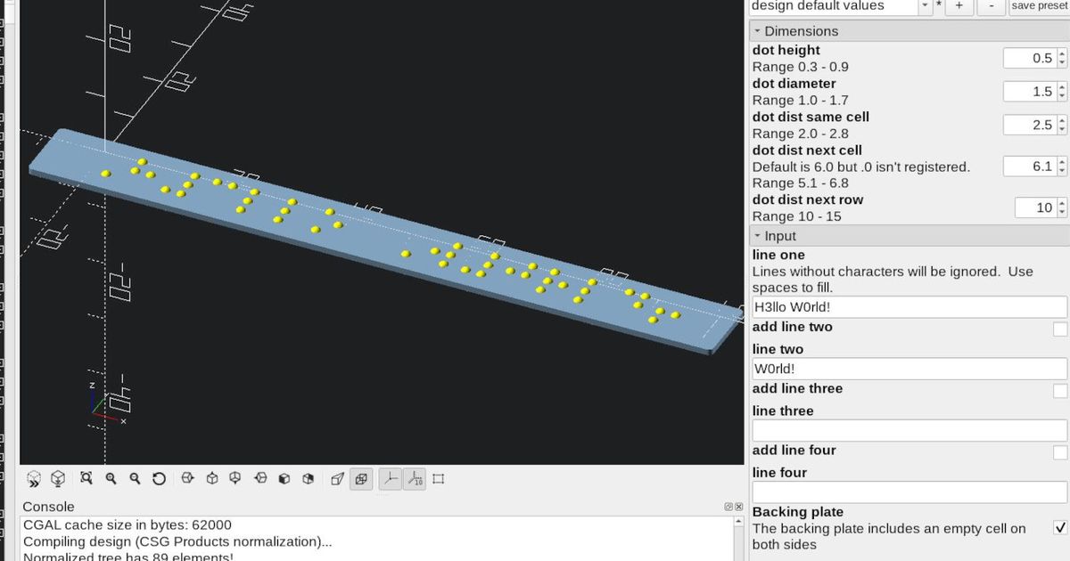 grade one braille generator von garysgeekery | Kostenloses STL-Modell herunterladen | Printables.com