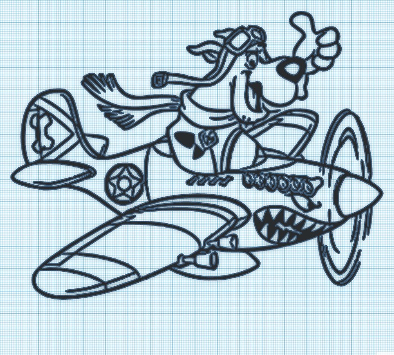 Scooby Doo Plane Wall Art By Ogama Industries Download Free Stl Model
