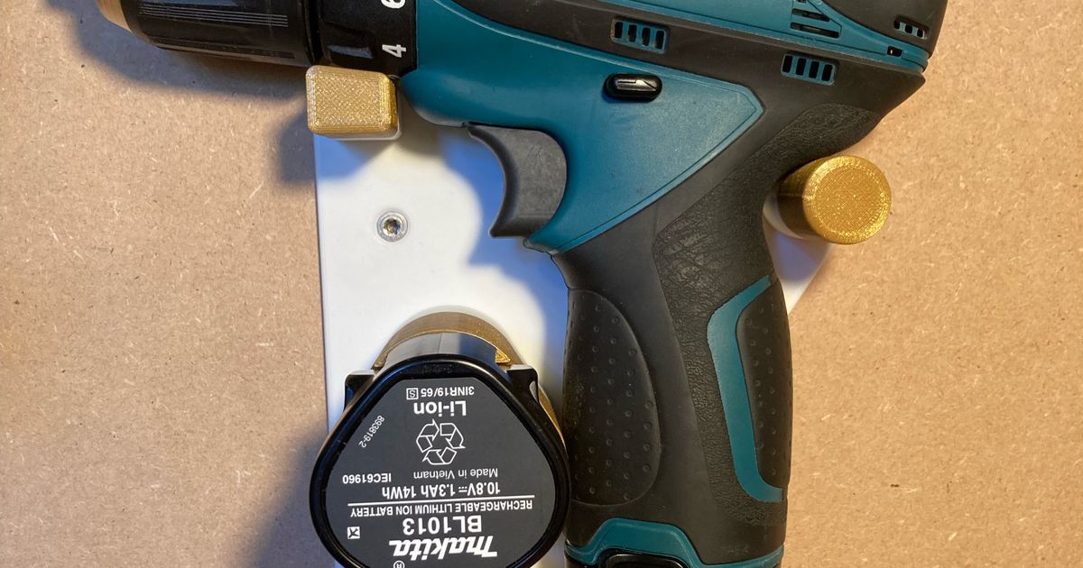 Makita DF330D wall holder by Sam kruse | Download free STL model ...