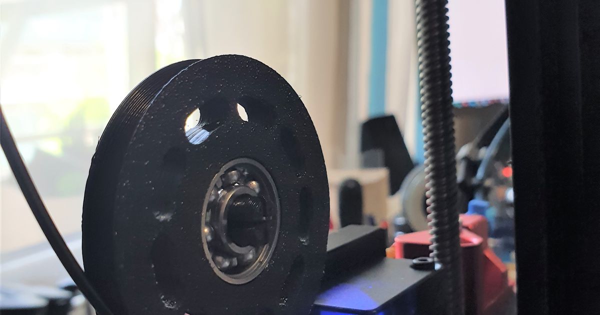 Filament roller with spacer under sensor, for dual gear extruder on CR6 ...