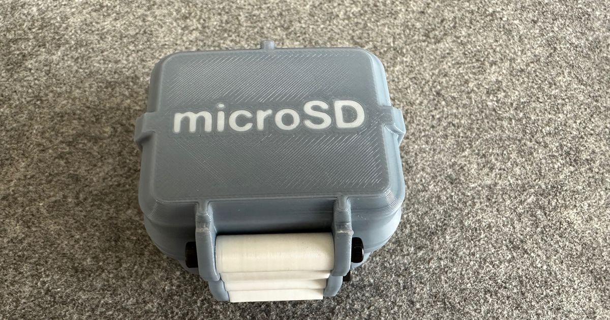 MicroSD card box with text by Nikolay | Download free STL model ...