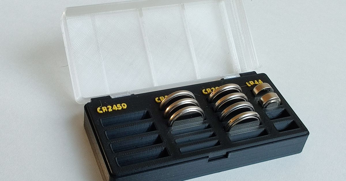 Parametric Coin (Battery) Box by Mario M | Download free STL model ...