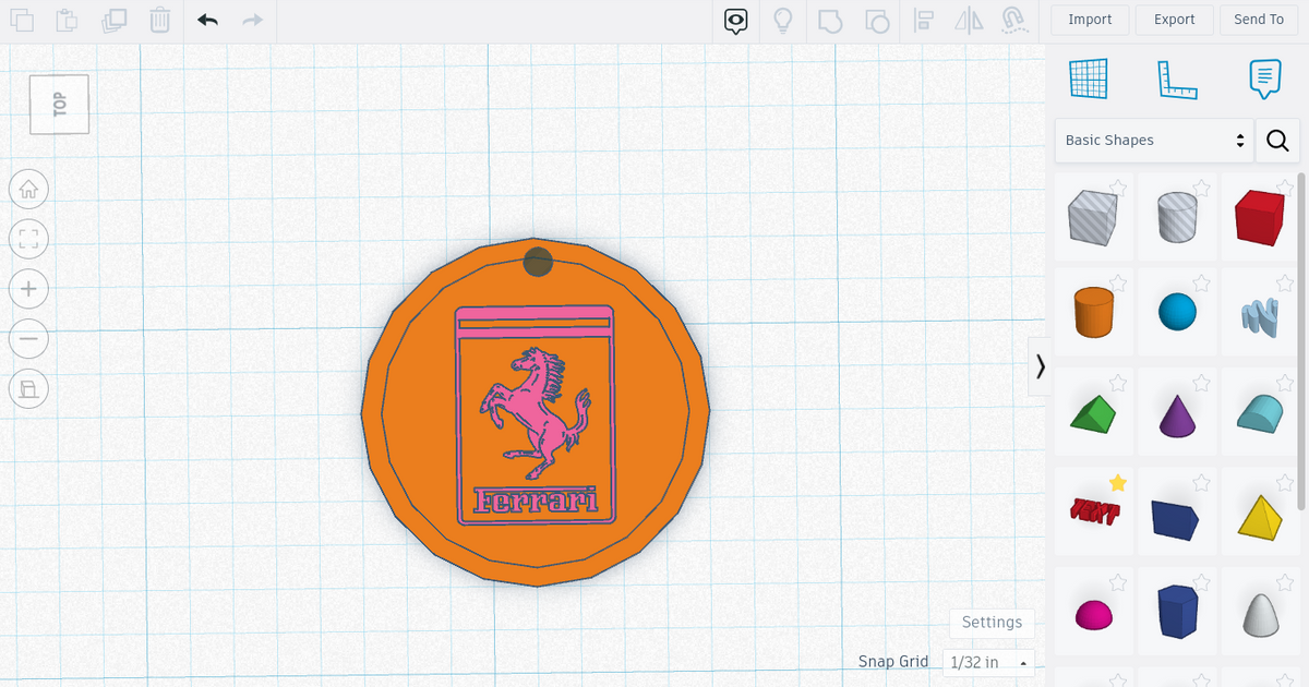 Ferrari keychain by Titus Mcdonough | Download free STL model ...