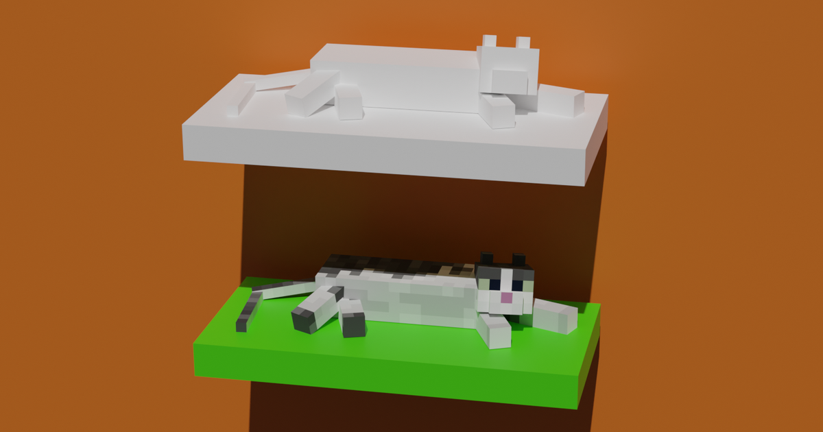 Minecraft Cat Por Adam Bajgar Descargar Modelo Stl Gratuito