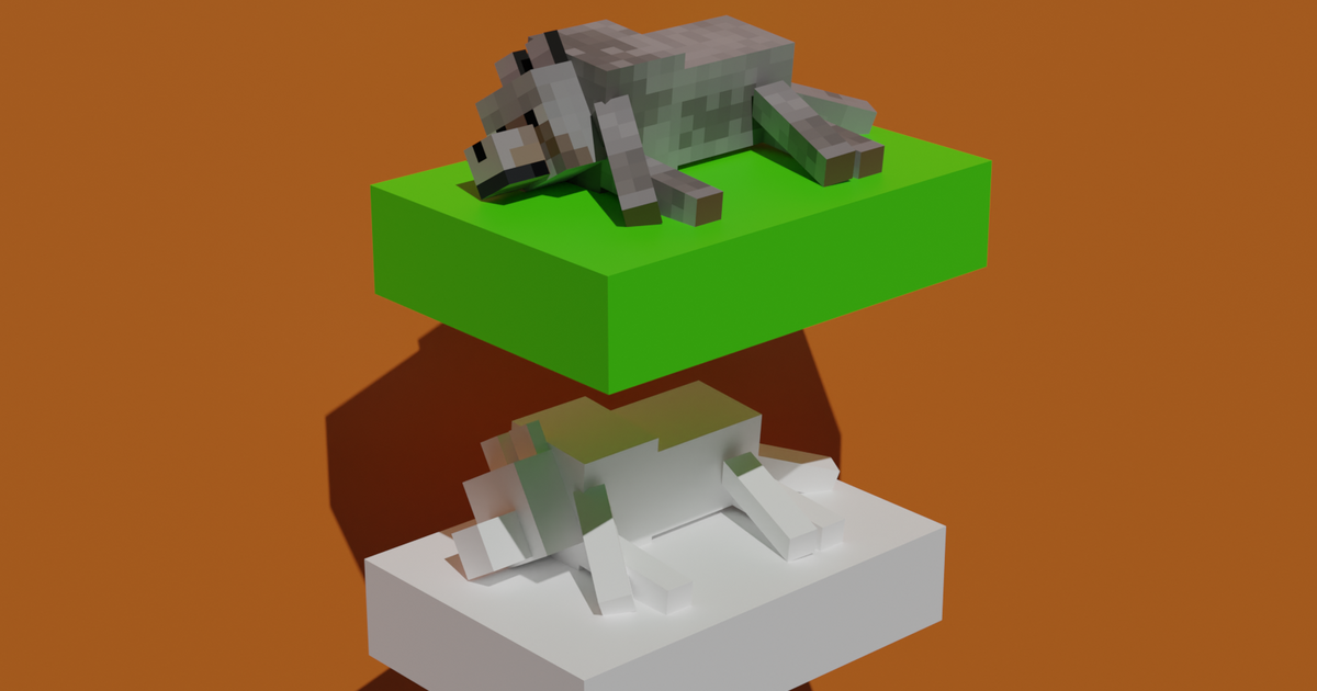 Minecraft Dog/Wolf by Adam Bajgar | Download free STL model ...