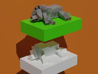 Minecraft Dog/Wolf by Adam Bajgar | Download free STL model ...