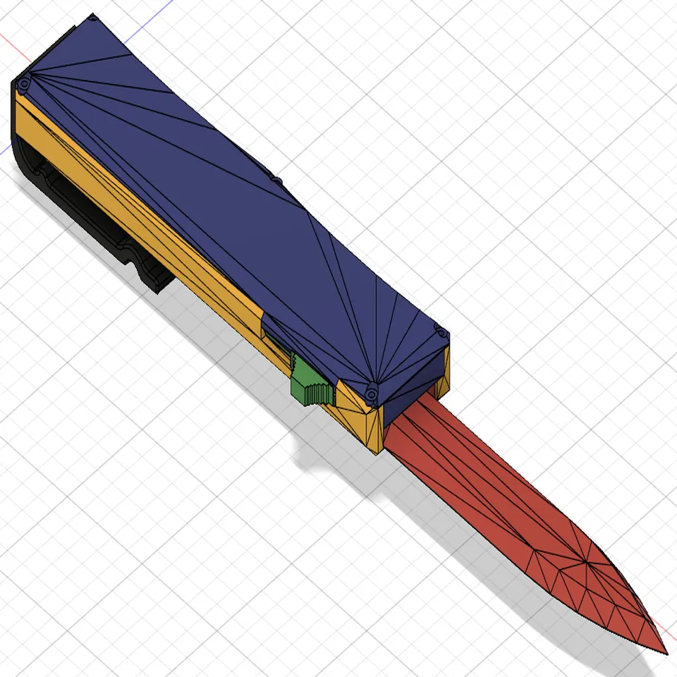 OTF Knife Switch Blade (Functional) "improved" version v1.3 by ...