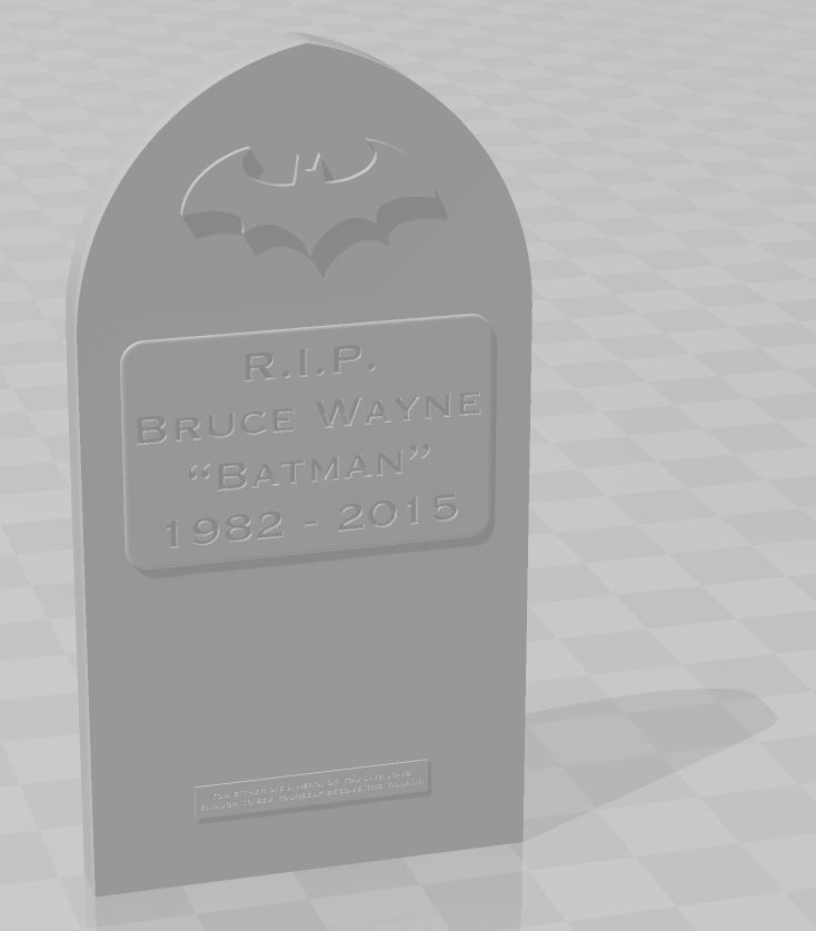 Batman tombstone by Maxmilián Wachtel | Download free STL model ...