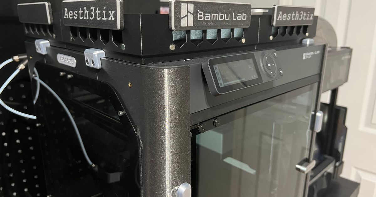 Bambu Lab P1P Top Glass LED Hex Riser par Aesth3tix | Téléchargez ...