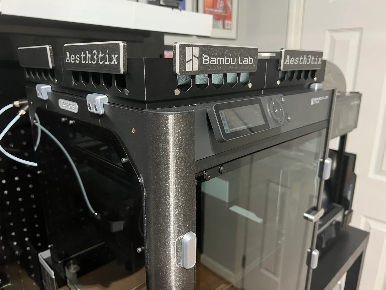 Bambu Lab P1P Top Glass LED Hex Riser by Aesth3tix | Download free STL ...