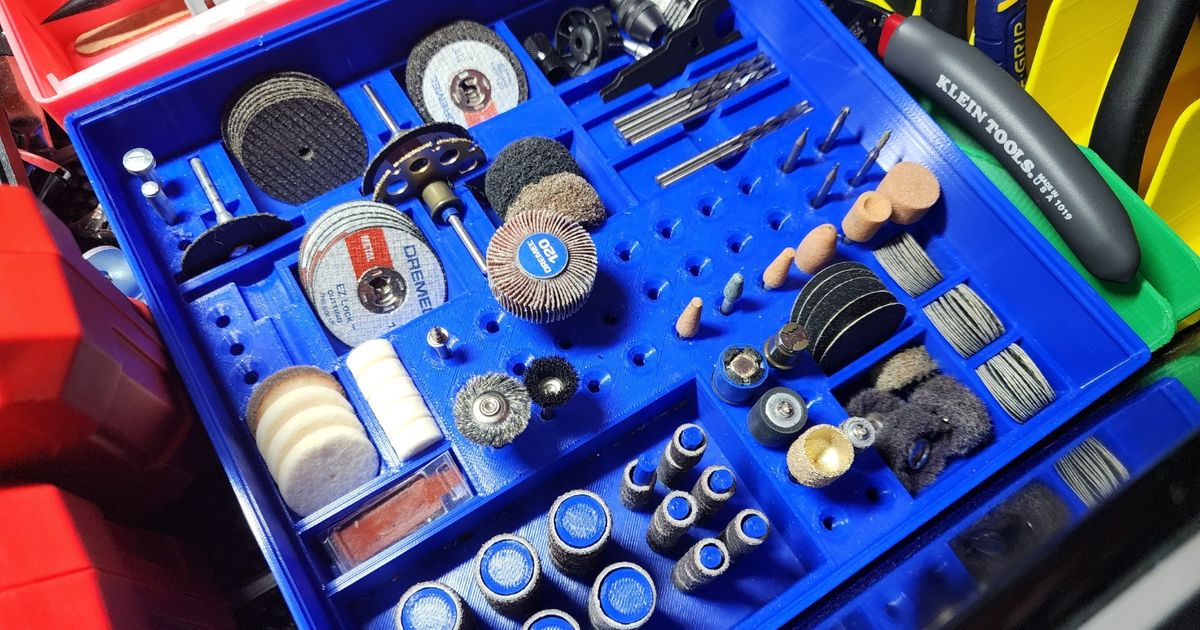 Rotary Tool Accessory Gridfinity Storage Module by Smiksky | Download ...