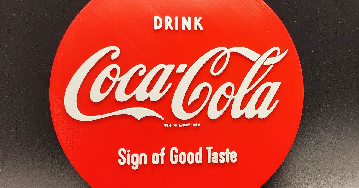 Vintage Coca-Cola Button Sign 2 Color par Triple G Workshop ...