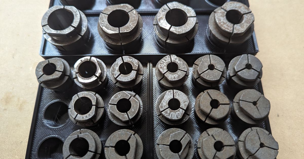Gridfinity Deckel Pantograph Spindle Collet trays by Karim | Download ...