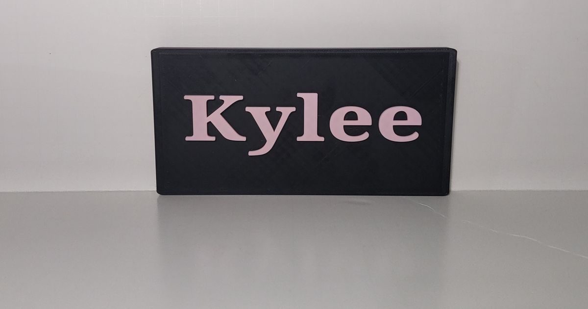 Kylee Nameplate by Reap | Download free STL model | Printables.com