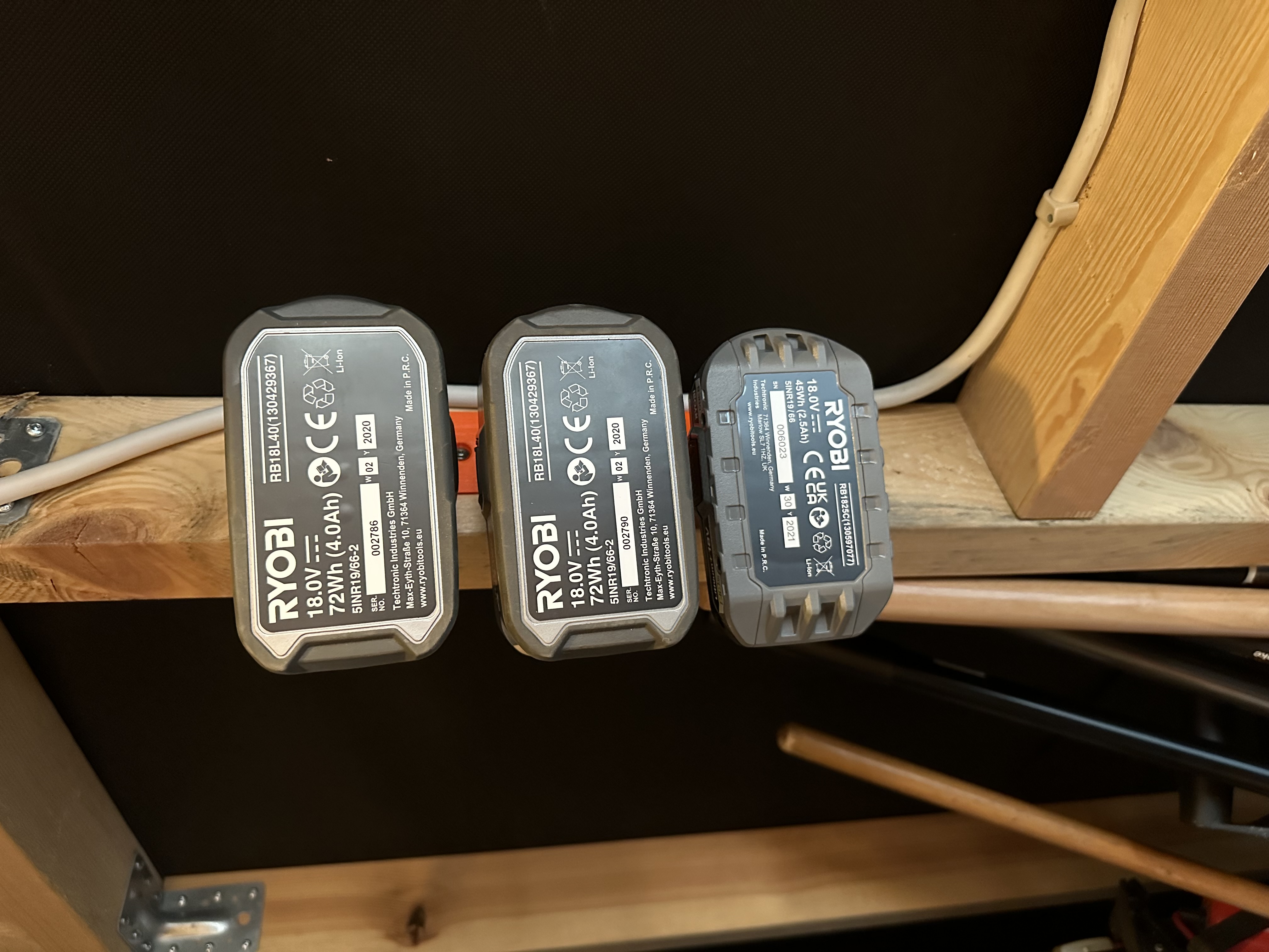 Ryobi wall mount 18V - Triple battery holder by Tobias Christensen ...