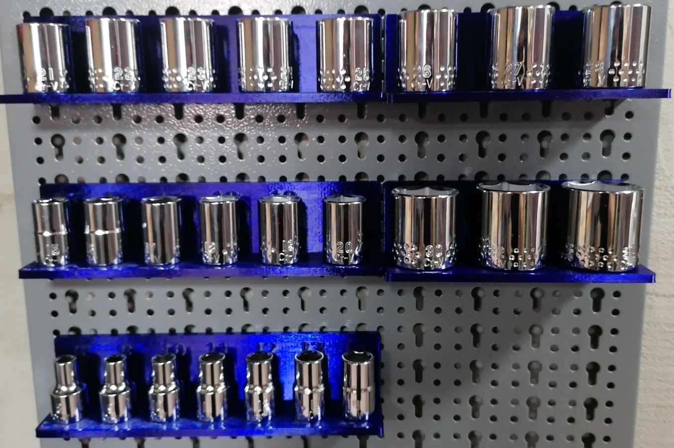 Držák na ořechy 1/2" gola sady pro děrovanou stěnu Mars - wrench holder ...