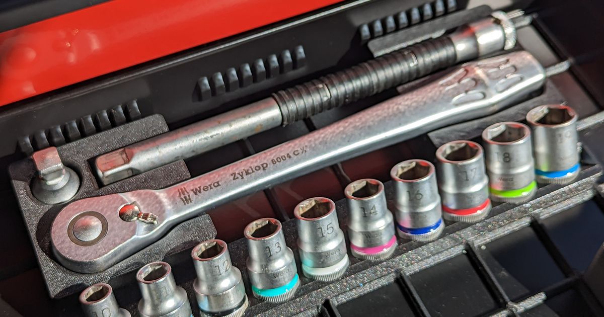 Gridfinity + Wera 1/2" Zyklop Metal Ratchet by MrStolarsky | Download ...