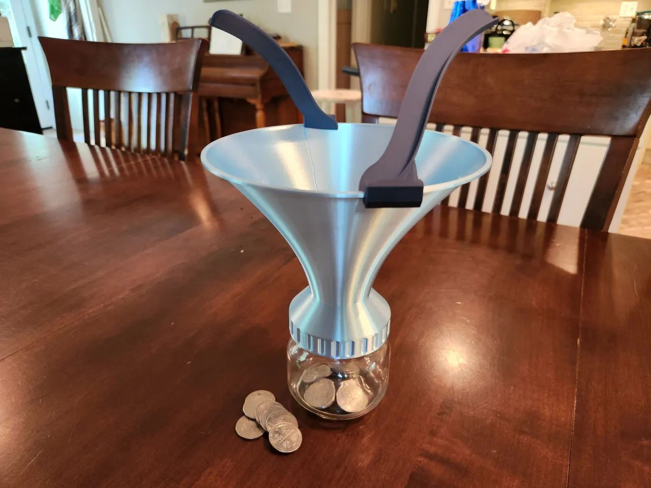 Coin Vortex Mason Jar Lid by squinn | Download free STL model ...