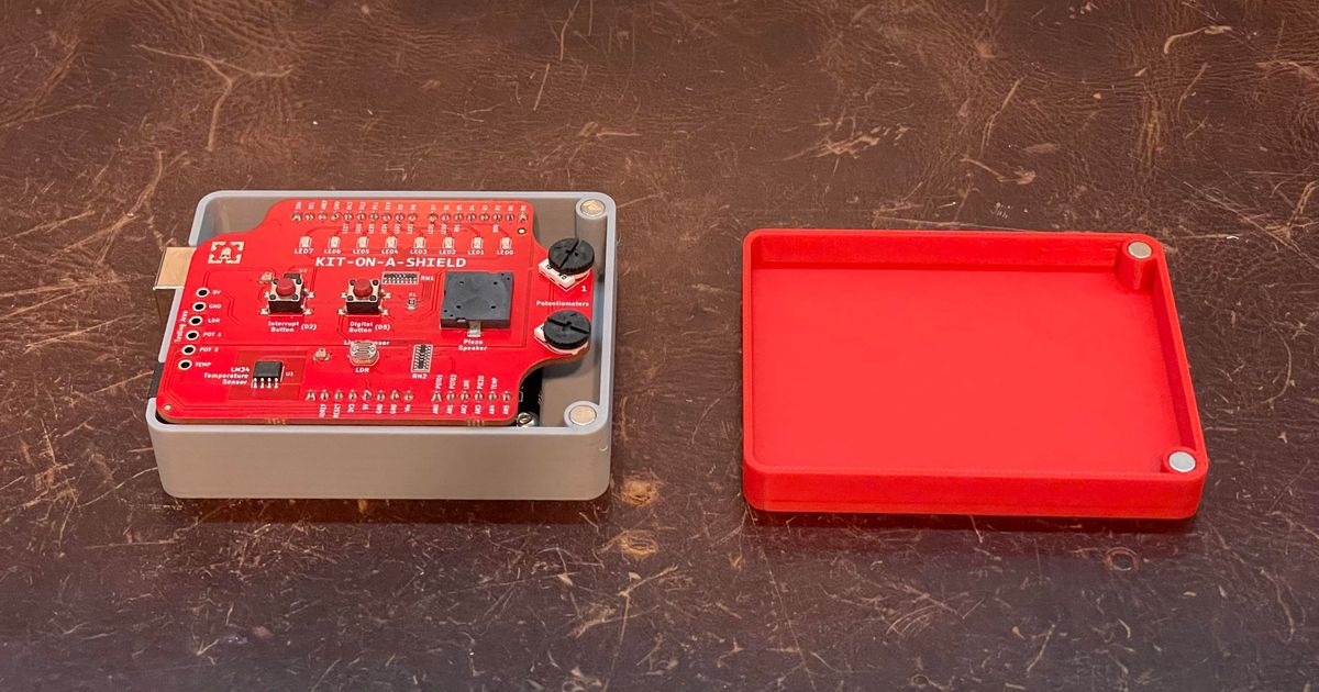 Programming Electronics Academy Kit On A Shield Arduino Travel Case By Loykastj Download Free
