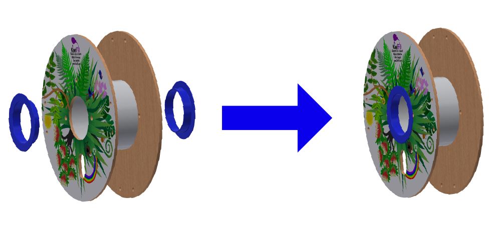 Masterspool, spool rims, and centers for KiwiFil cardboard spools (for ...