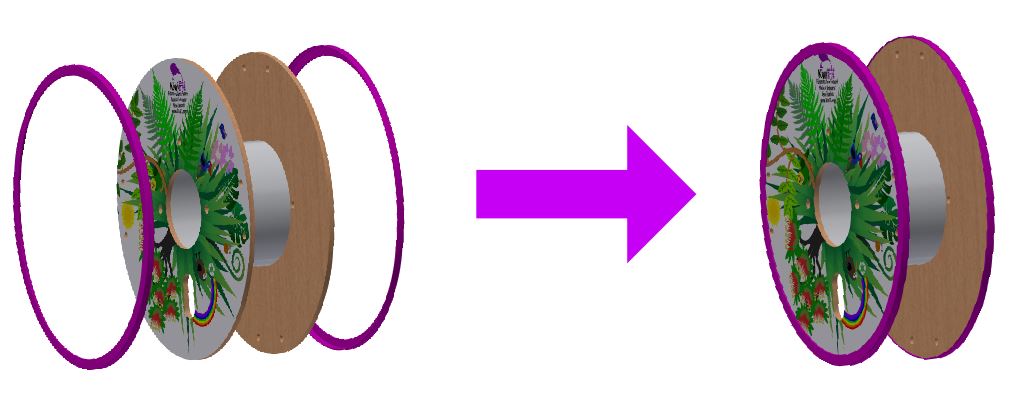 Masterspool, spool rims, and centers for KiwiFil cardboard spools (for ...