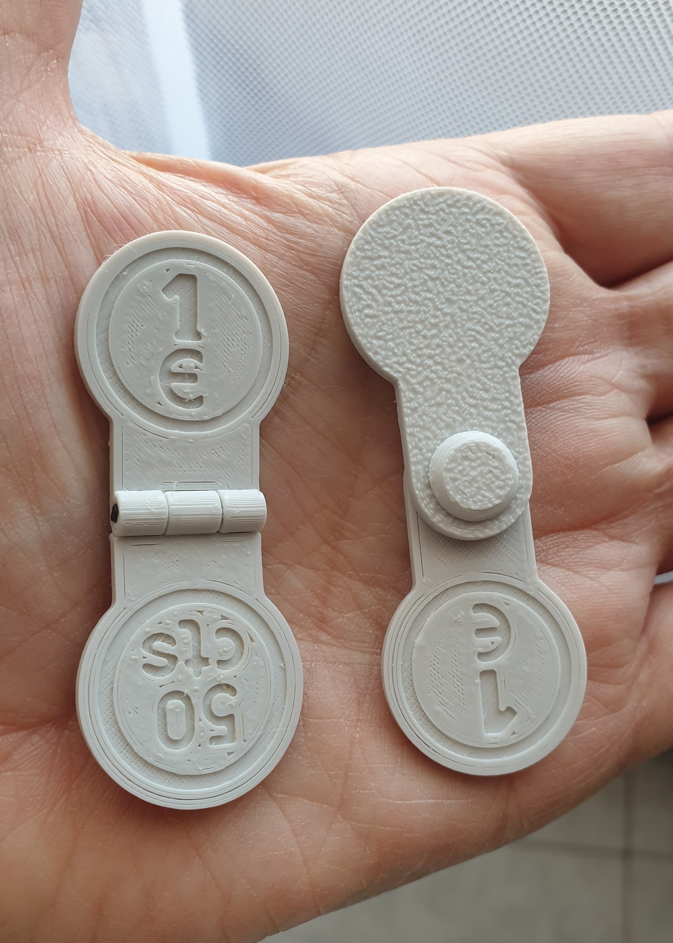 Moneda doble plegable- Double folding coin by MR3D | Download free STL ...