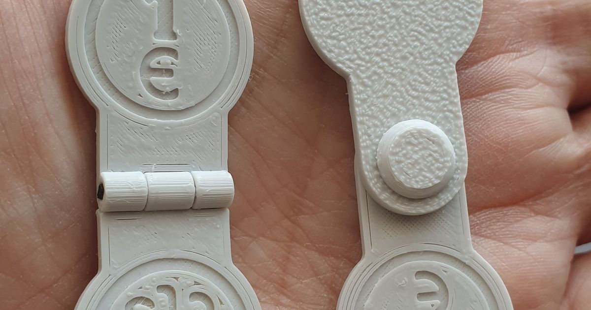 Moneda doble plegable- Double folding coin by MR3D | Download free STL ...