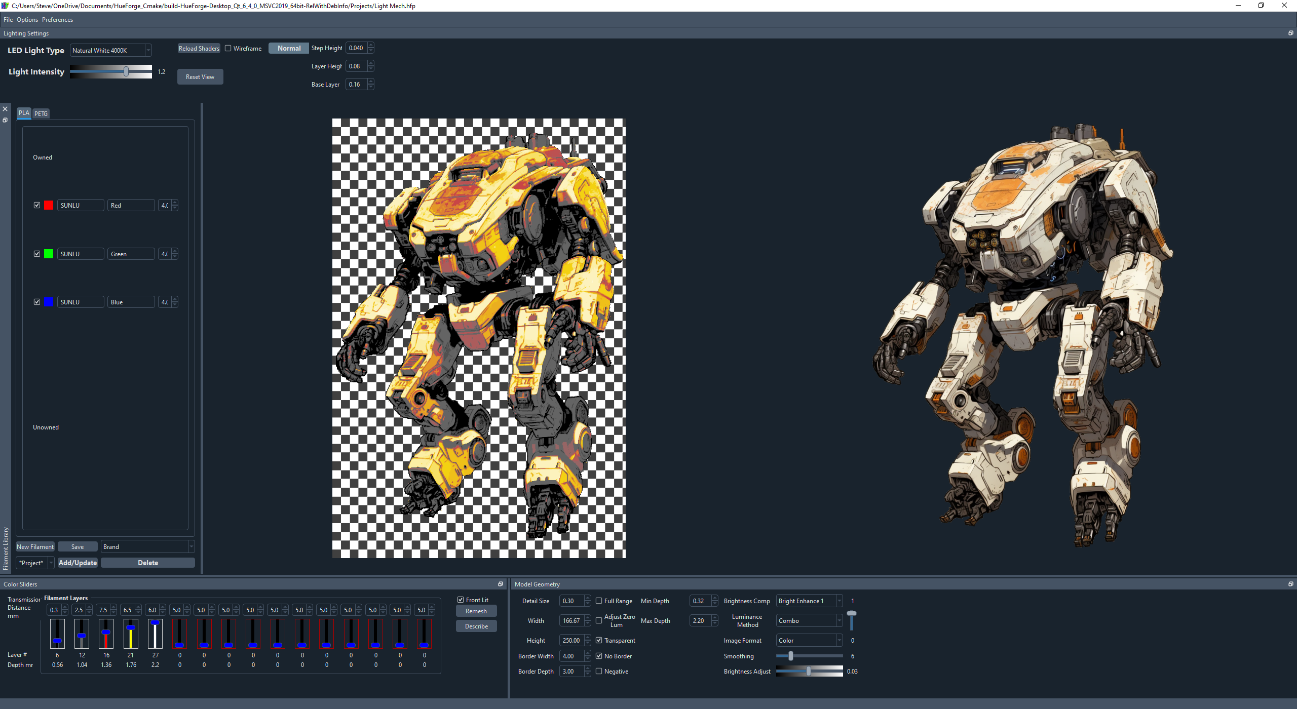 Cel-Shaded Light Mech Filament Painting by Steve from HueForge ...
