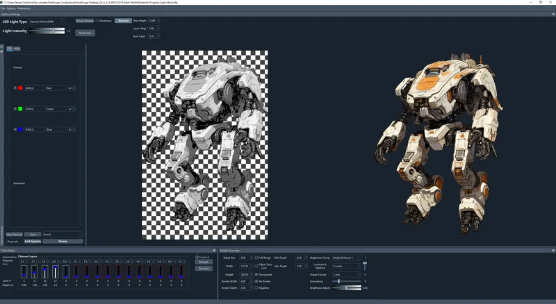 Cel-Shaded Light Mech Filament Painting by Steve from HueForge ...