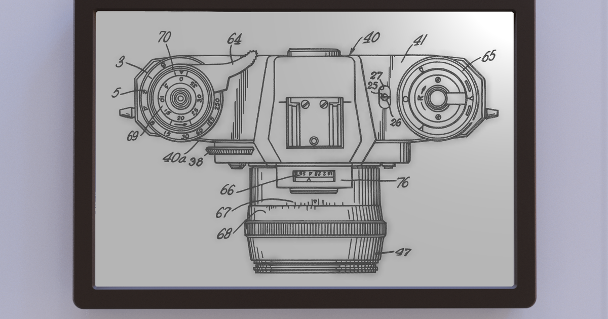 SLR Camera Patent Art - Top by Ken Mills | Download free STL model ...