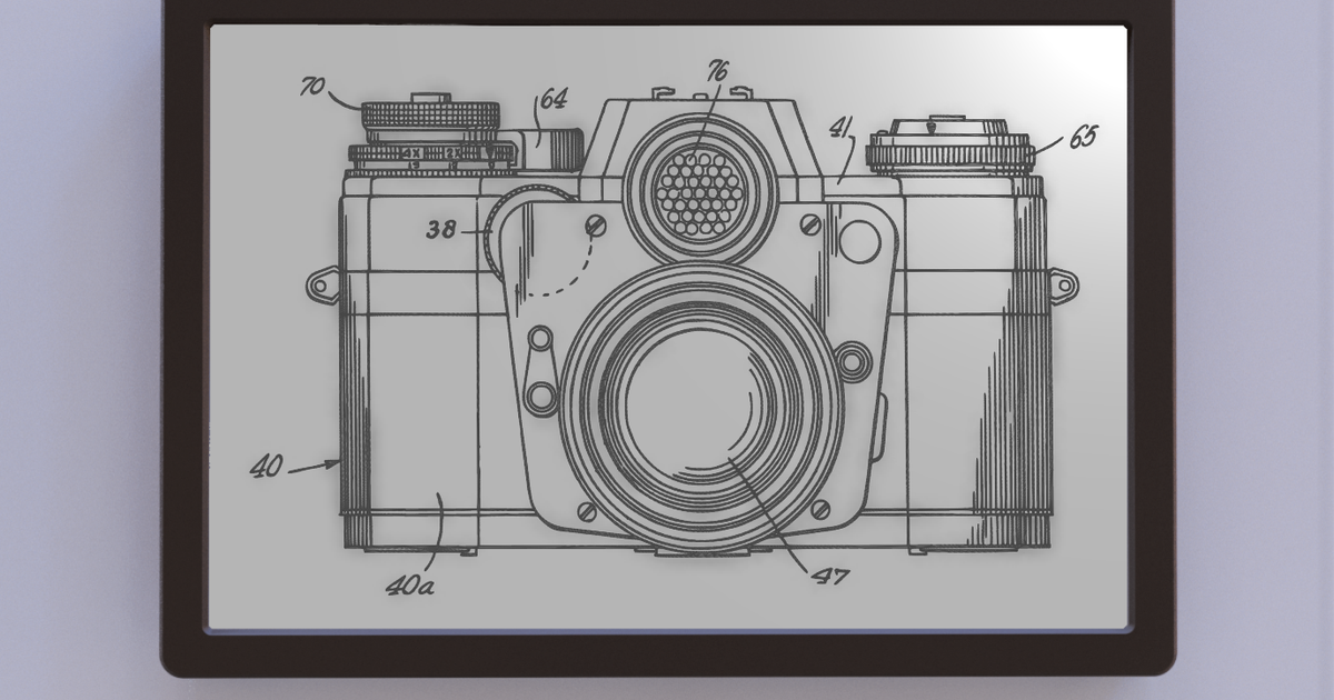 SLR Camera Patent Art - Front by Ken Mills | Download free STL model ...