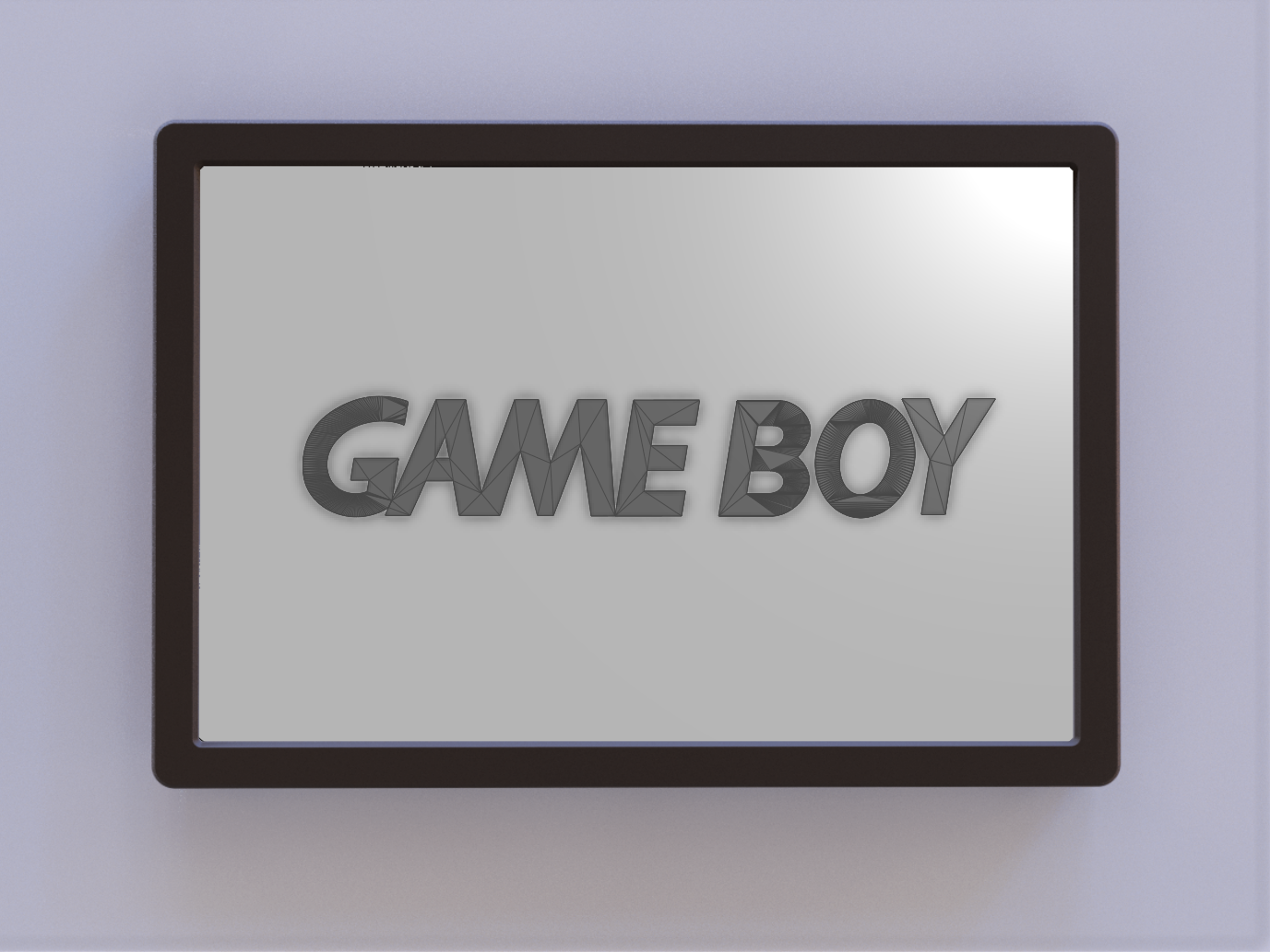 Game Boy Logo Wall Art by Ken Mills | Download free STL model ...