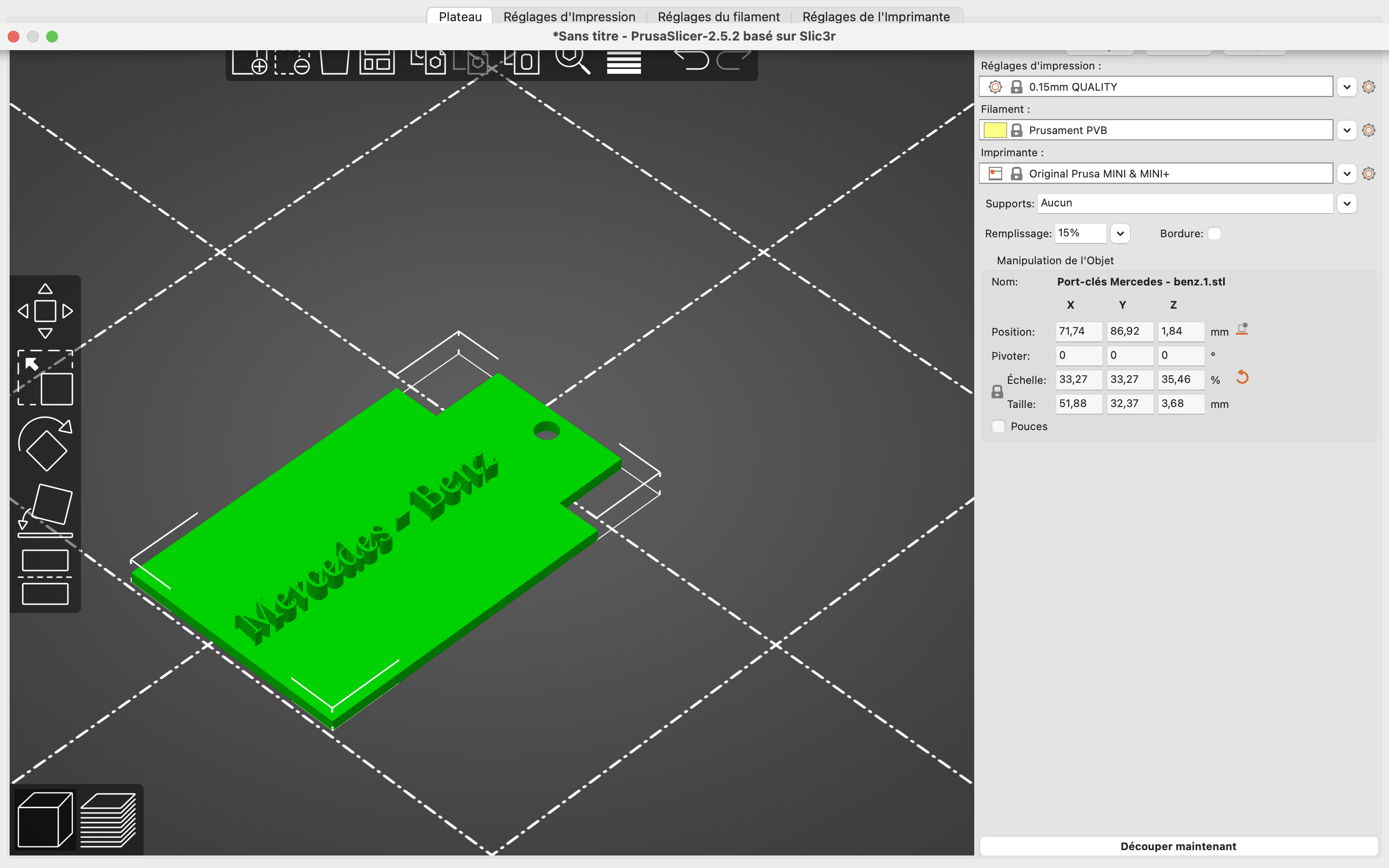 Mercedes-Benz keychain by 3DCalanque | Download free STL model ...